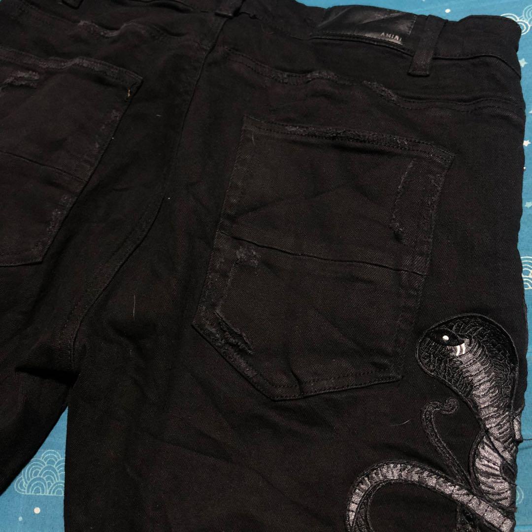 Amiri Cobra jeans, Men's Fashion, Bottoms, Jeans on Carousell