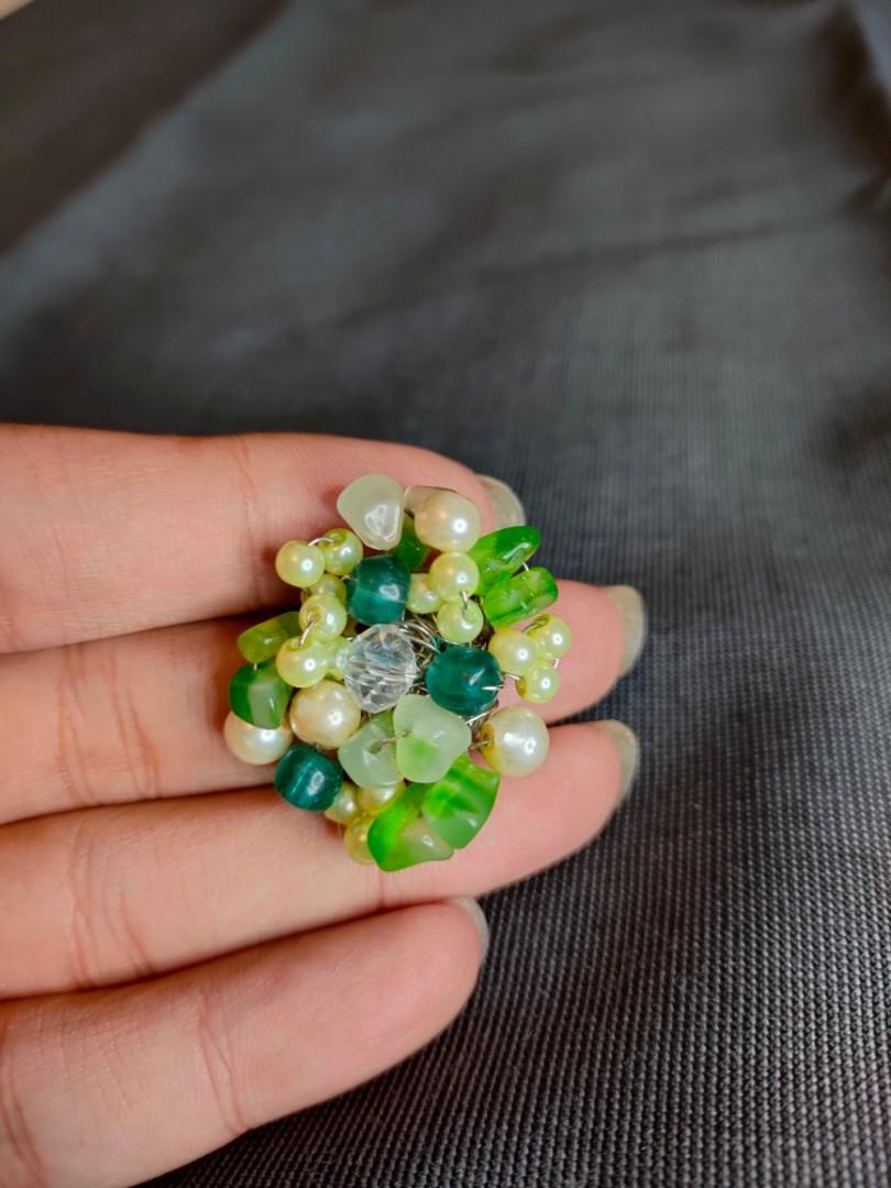 Bros Batu Mutiara Hijau, Fesyen Wanita, Perhiasan di Carousell