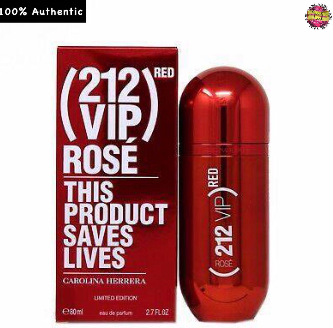 Carolina Herrera 212 VIP Red Rose This Product Saves Lived EDP 80ml ...