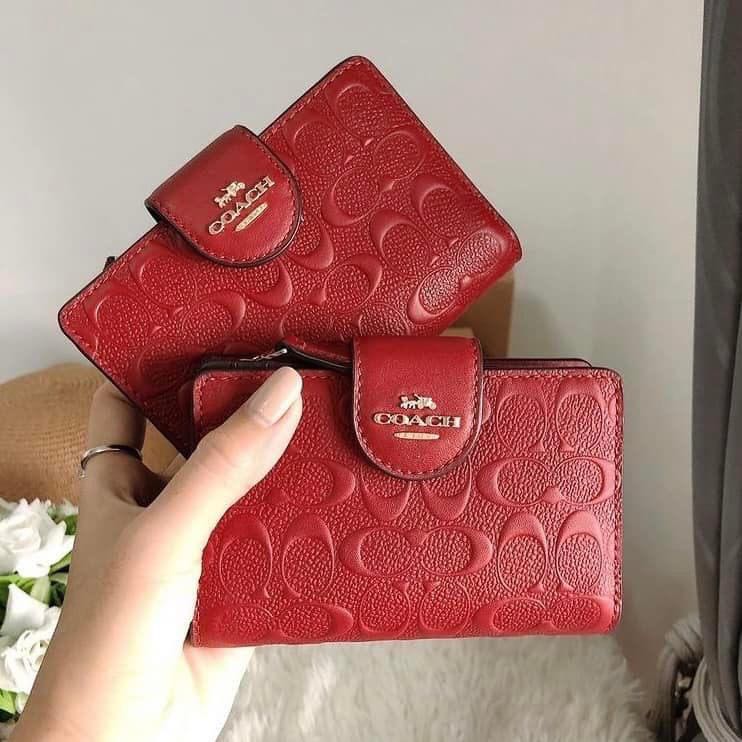 Coach Medium Corner Zip Wallet Embossed, Women's Fashion, Bags ...