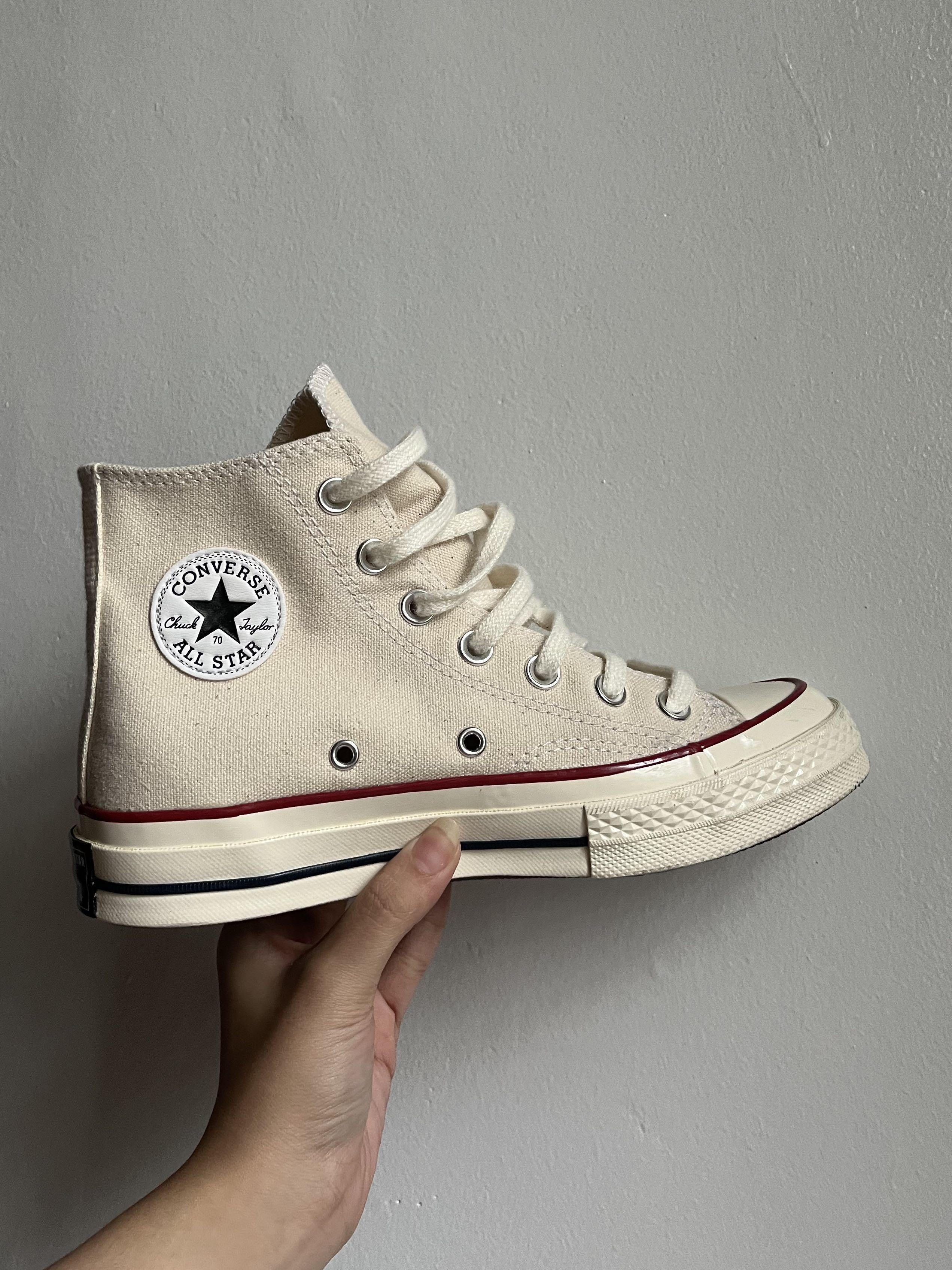 Converse 70 Parchment Hi, Women's Fashion, Footwear, Sneakers on Carousell
