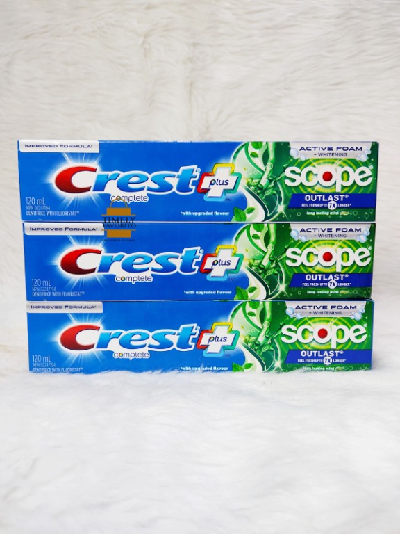 Crest Complete Whitening + Scope Minty Fresh, Beauty & Personal Care ...