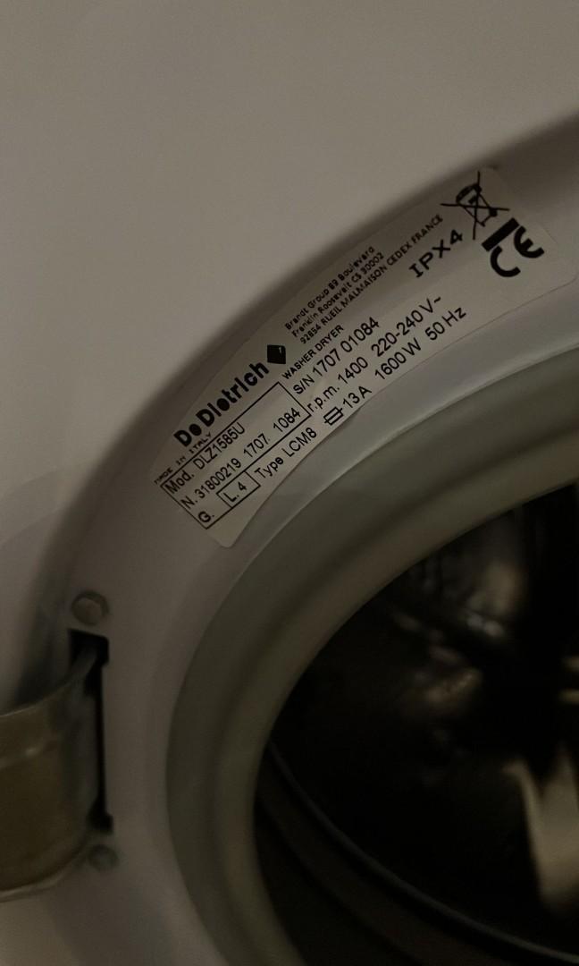 De Dietrich washing machine for sale!, TV & Home Appliances, Kitchen ...