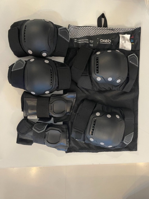 Decathlon Oxelo Protectors + Helmet, Sports Equipment, Other Sports ...