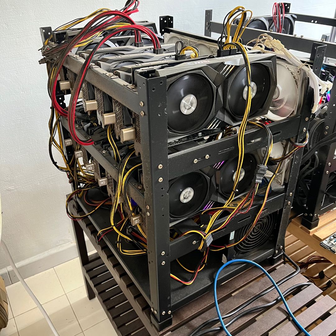 ETH mining rig 12 x RTX3060 LHR V2, Computers & Tech, Parts ...