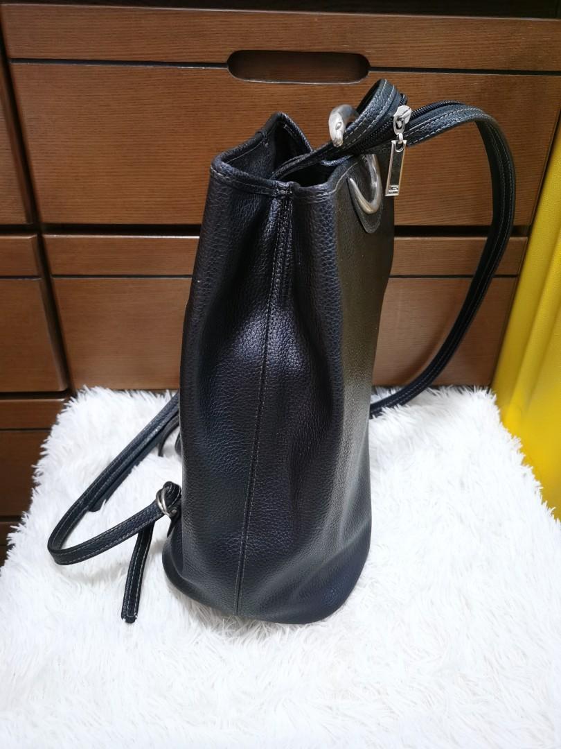 GOLDFISH Leather Backpack, Women's Fashion, Bags & Wallets, Backpacks ...