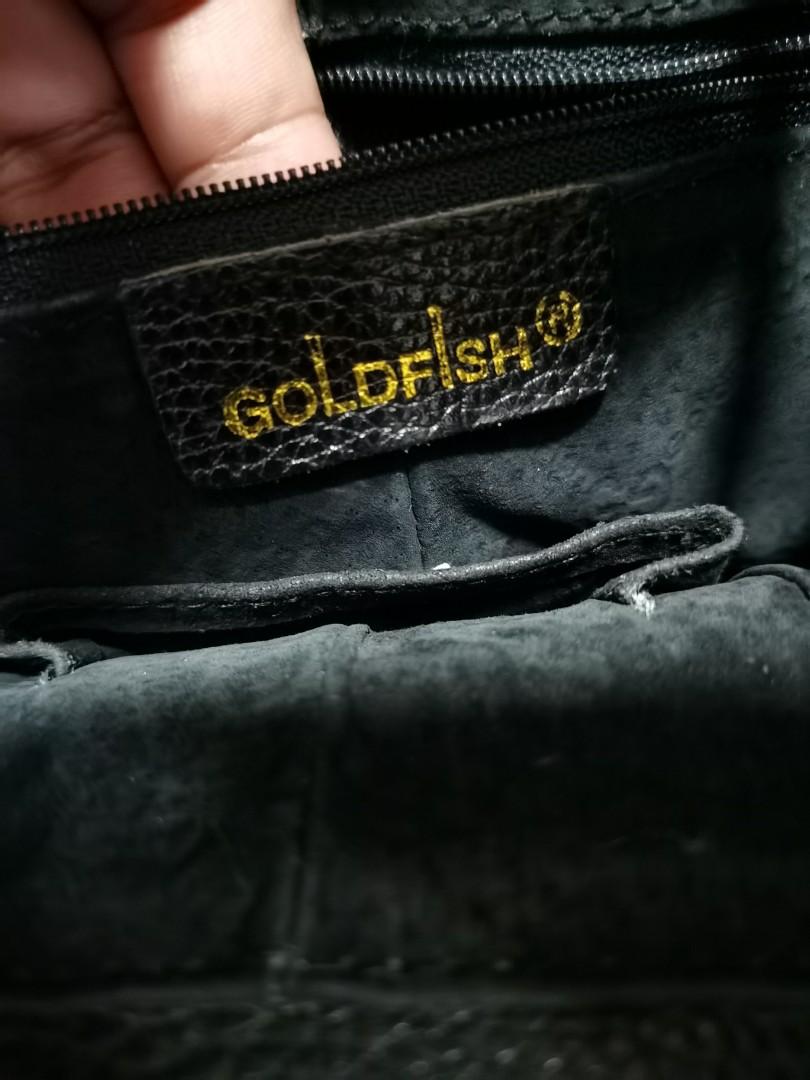 GOLDFISH Leather Backpack, Women's Fashion, Bags & Wallets, Backpacks ...