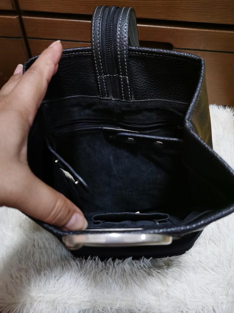 GOLDFISH Leather Backpack, Women's Fashion, Bags & Wallets, Backpacks ...