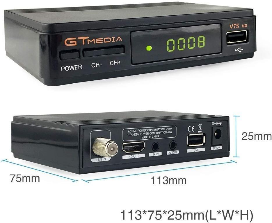 H2458 GT MEDIA V7S HD Satellite TV Receiver Built-in Galaxy 19 FTA DVB ...