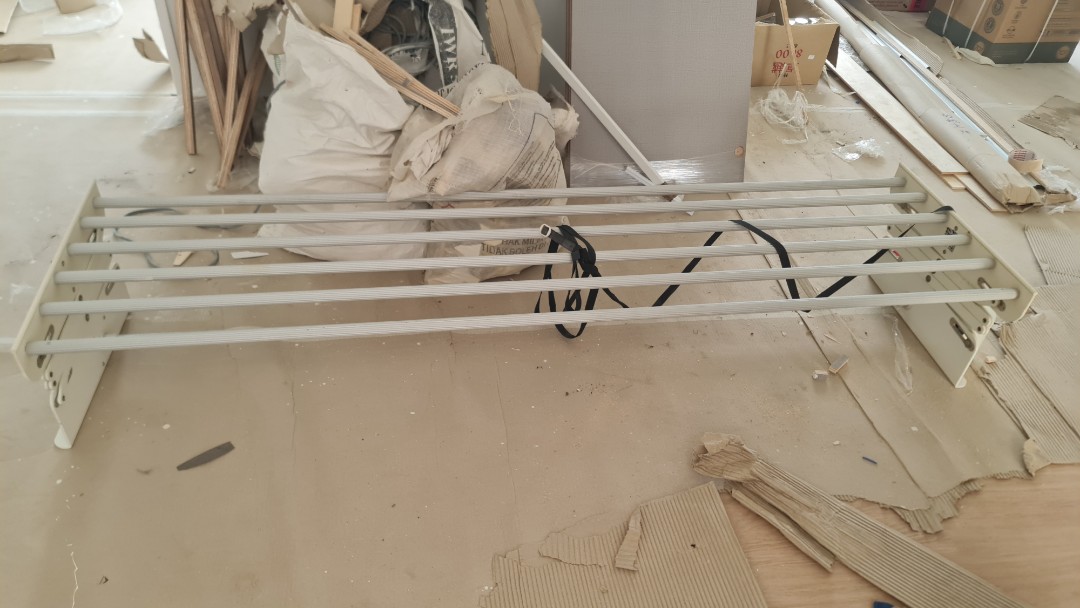 HDB clothes drying rack, Furniture & Home Living, Bathroom & Kitchen ...