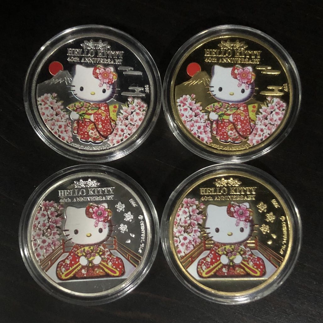 Hello Kitty 40th Anniversary Tokens (Cook Island 2014), Hobbies & Toys ...