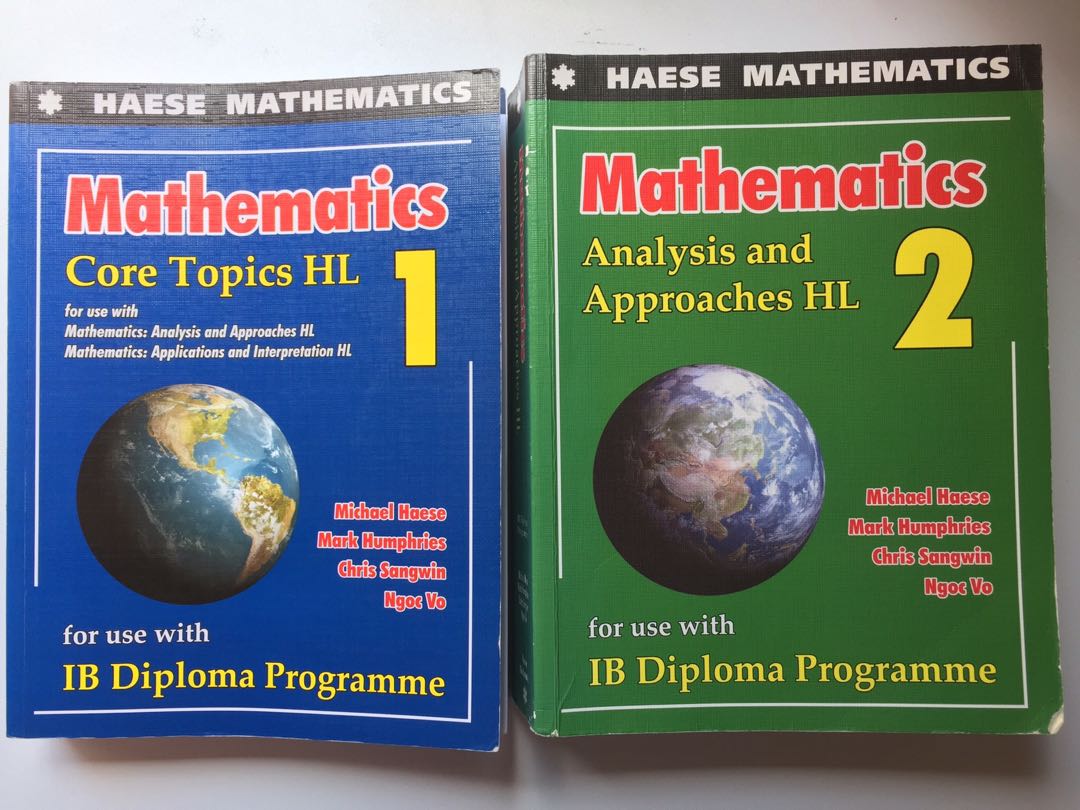 IBDP Haese Mathematics AA HL Textbooks 1+2, 興趣及遊戲, 書本 & 文具, 教科書 - Carousell