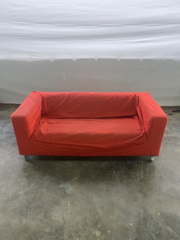 IKEA KLIPPAN 2-Seater Sofa Red Colour / IKEA KLIPPAN Sofa 2 Tempat ...