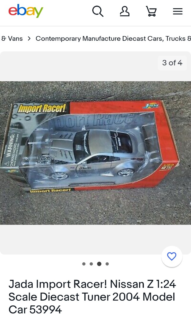 Jada Import Racer! Nissan Z 1:24 Scale Diecast Tuner 2004 Model Car ...
