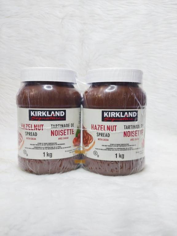 Kirkland Signature Hazelnut Spread, 2 x 1kg, Food & Drinks, Packaged ...