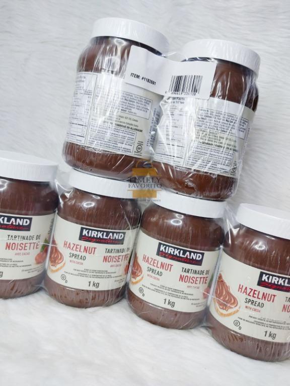 Kirkland Signature Hazelnut Spread, 2 x 1kg, Food & Drinks, Packaged ...