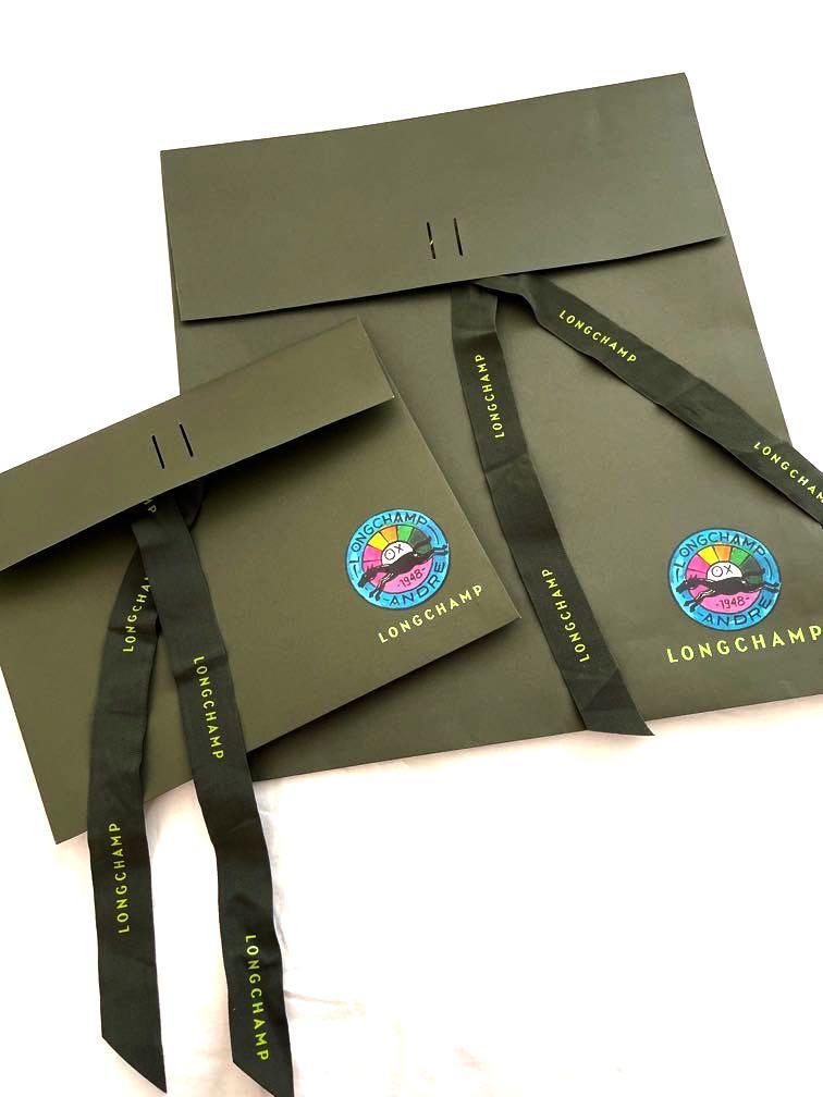 Authentic Longchamp paper bags, Luxury, Bags & Wallets on Carousell