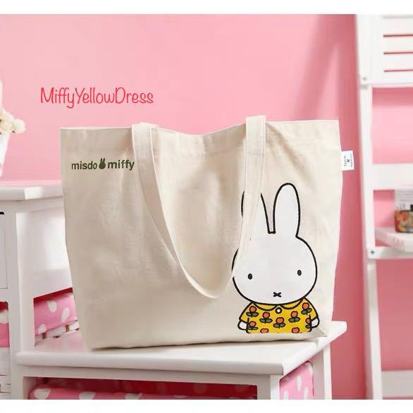 Misdo x Miffy Canva Tote Bag, Women's Fashion, Bags & Wallets, Tote Bags on Carousell