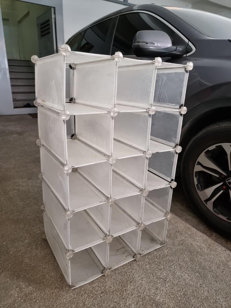 15 Cube Modular Interlocking Shoe Rack True Value, Furniture & Home ...