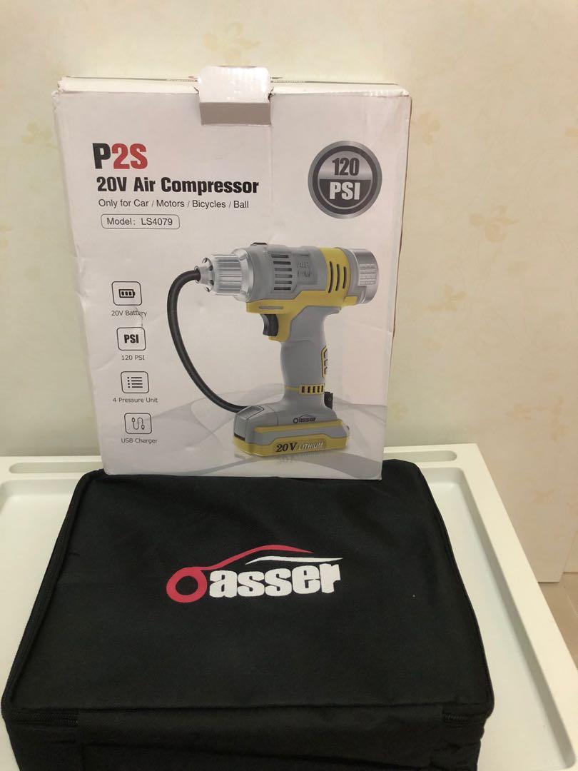 Oasser 20V Tyre Inflator Air Compressor Cordless Car Tyre Pump with ...