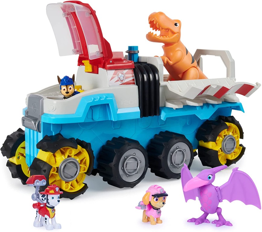 Paw Patrol, Dino Patroller Motorized Vehicle with 3 Exclusive Bonus ...