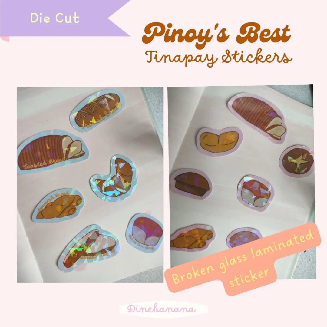 pinoy's best tinapay sticker pack laminated broken glass water proof ...