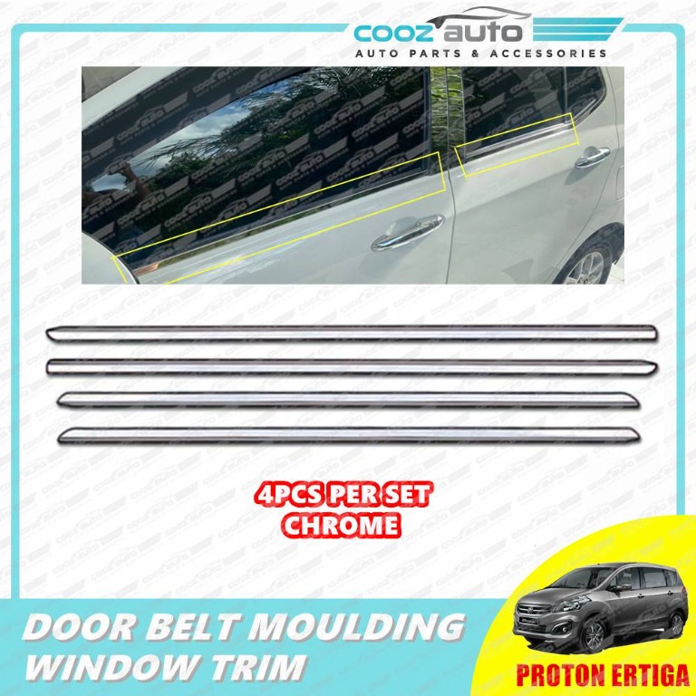 Proton Ertiga Window Trim Chrome Lining / Door Belt Moulding, Auto ...