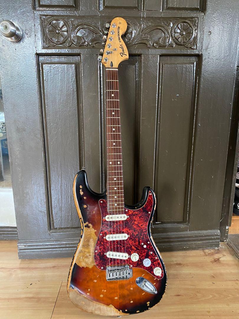 Squier Stratocaster Relic with Fender decal, Hobbies & Toys, Music ...