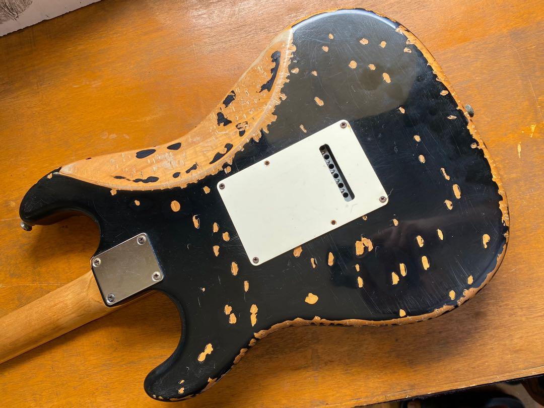 Squier Stratocaster Relic with Fender decal, Hobbies & Toys, Music ...