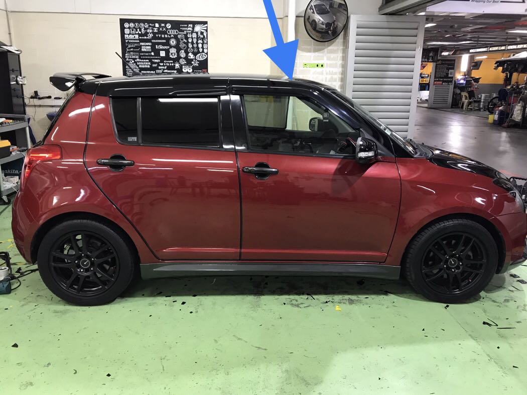 Suzuki Swift Half cut design sticker wrap, Car Accessories, Accessories ...