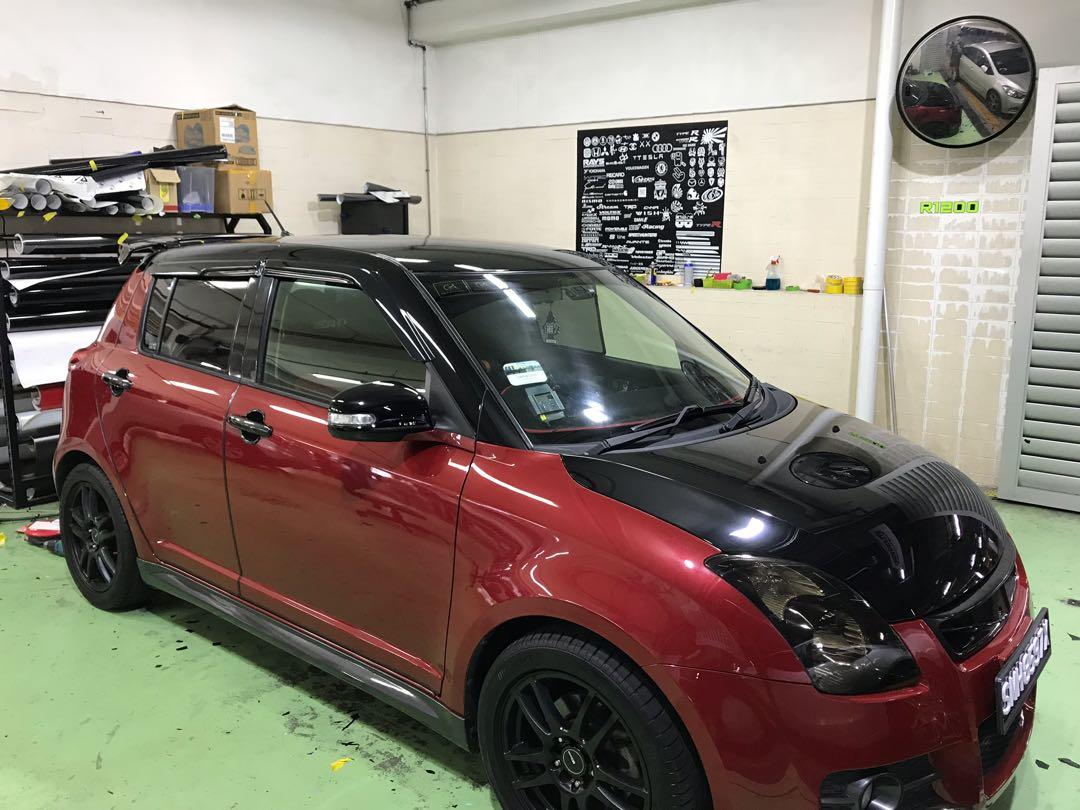 Suzuki Swift Half cut design sticker wrap, Car Accessories, Accessories ...
