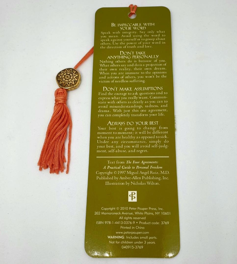 The Four Agreements Bookmark, Hobbies & Toys, Stationary & Craft, Art ...