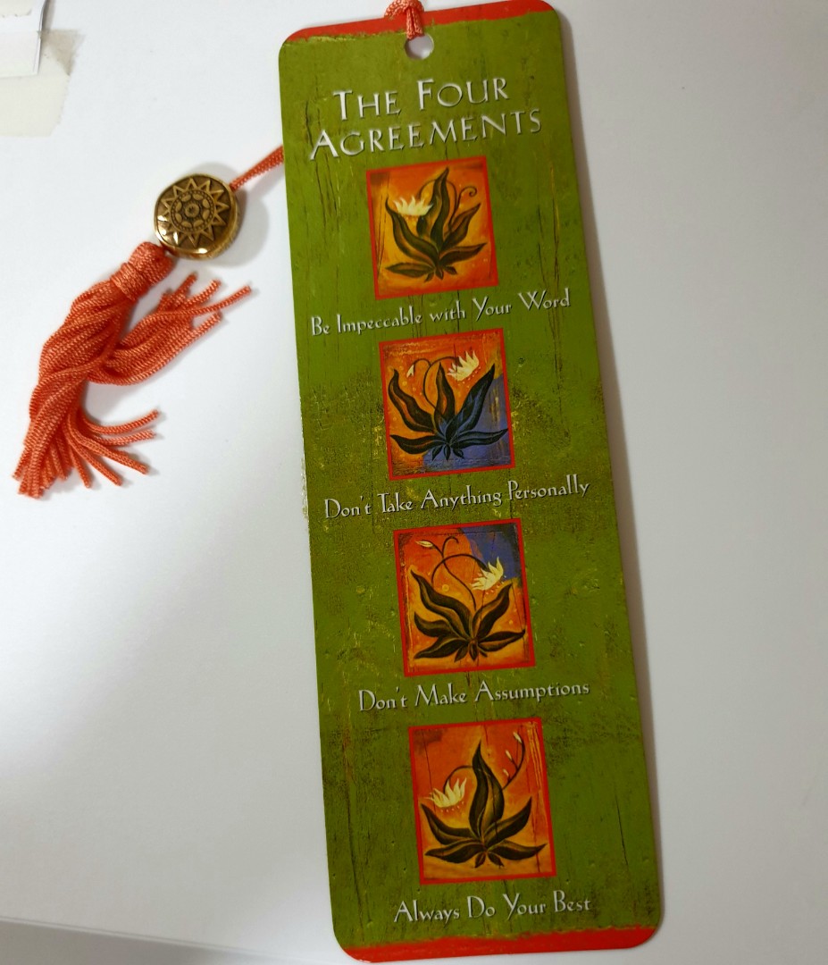 The Four Agreements Bookmark, Hobbies & Toys, Stationary & Craft, Art ...