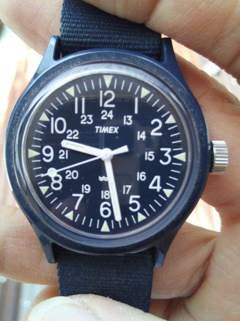 Timex military blue quartz watch, Men's Fashion, Watches & Accessories ...