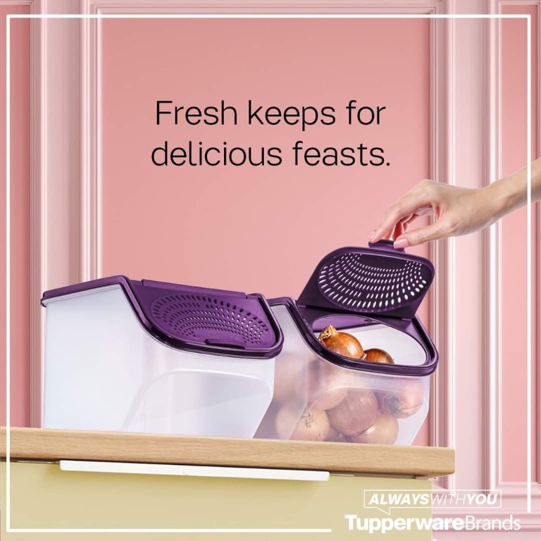Tupperware Garlic N All Keeper 2.3L, Furniture & Home Living ...