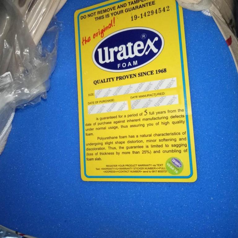 URATEX URA-F4S Polycotton Mattress 4" x 36" x 75" Foam for Bed Frame ...