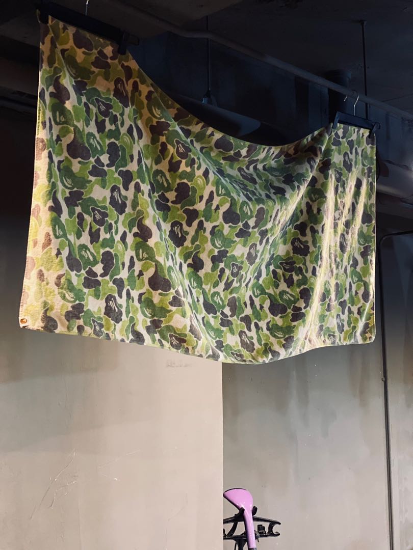 Vintage A Bathing Ape Bape camo towel, Furniture & Home Living, Bedding ...