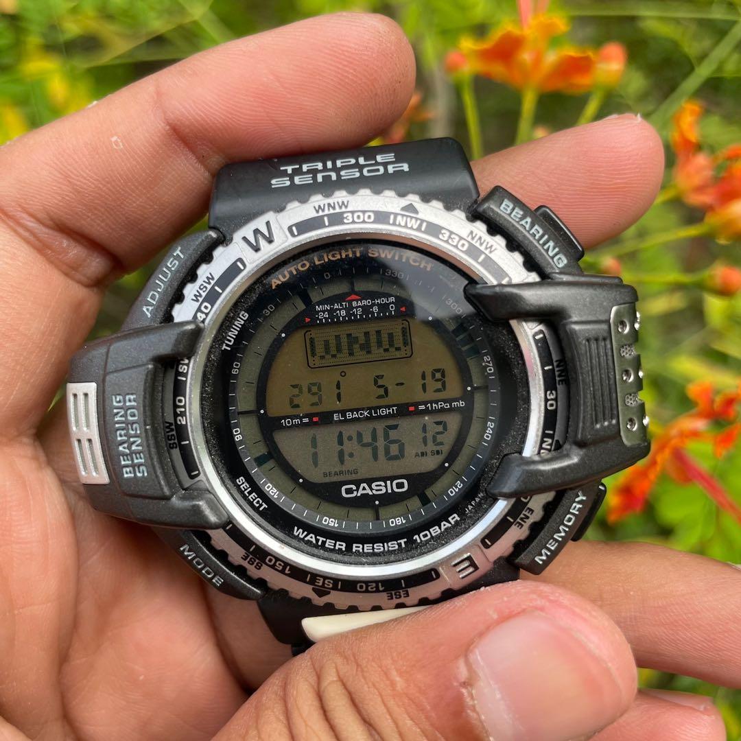 Vintage Casio Protrek Triple Sensor, Men's Fashion, Watches ...