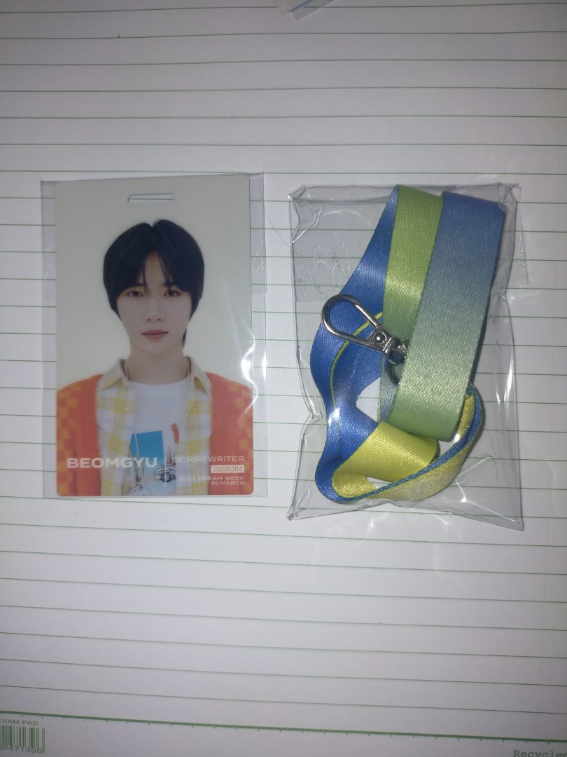 [wts/lfb] txt beomgyu id card pc moa production employee id card dream ...