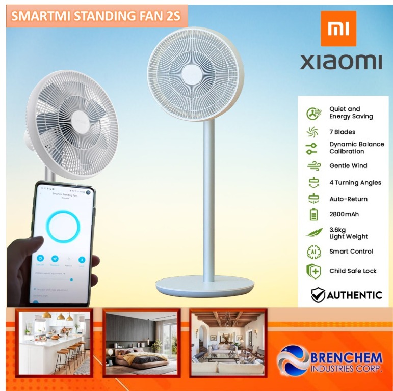 Xiaomi SmartMi Standing Fan 2S -Simulating Dual Blades DC Inverter ...