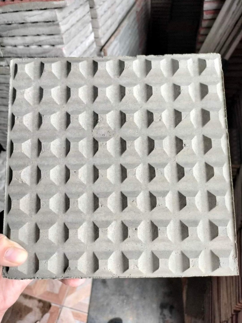 8X8 INCHES NON-SKID WAFFLE CONCRETE TILES, Furniture & Home Living ...