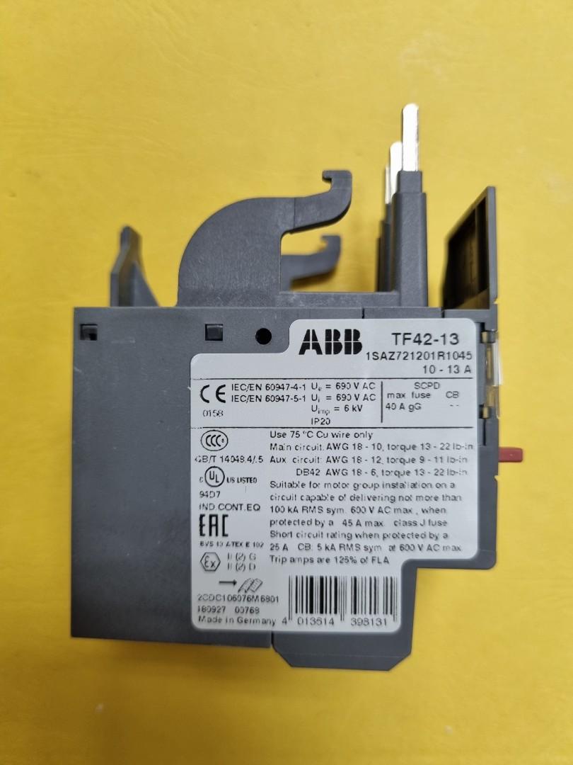 ABB Overload Relay, TF42-13, TV & Home Appliances, Electrical, Adaptors ...