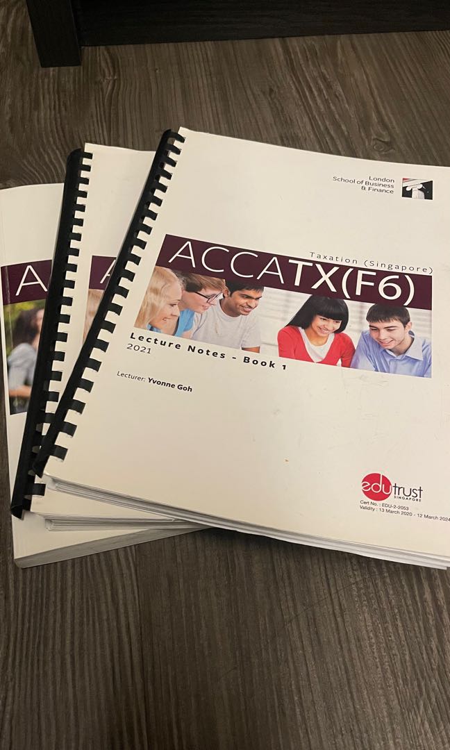 Acca F6 Singapore Taxation Textbooks&revision Kit, Hobbies & Toys ...