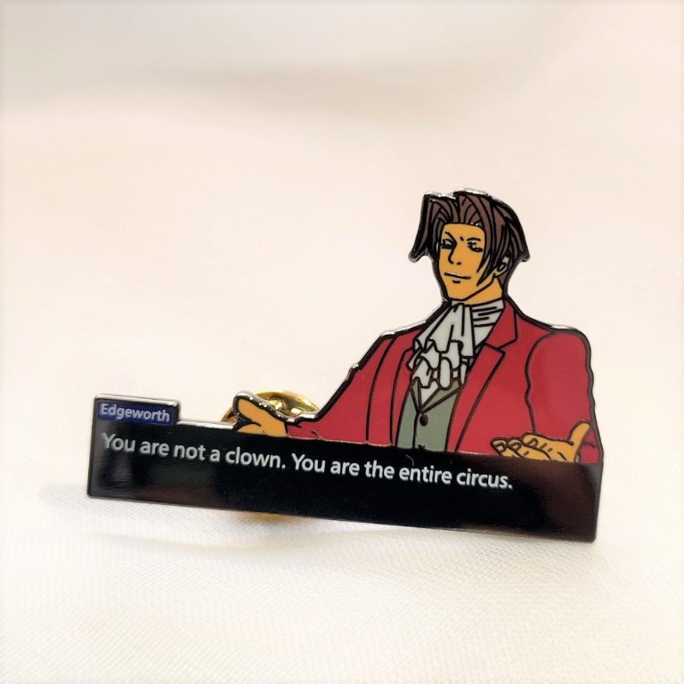 Ace Attorney Miles Edgeworth Meme Hard Enamel Pin Instocks, Hobbies ...