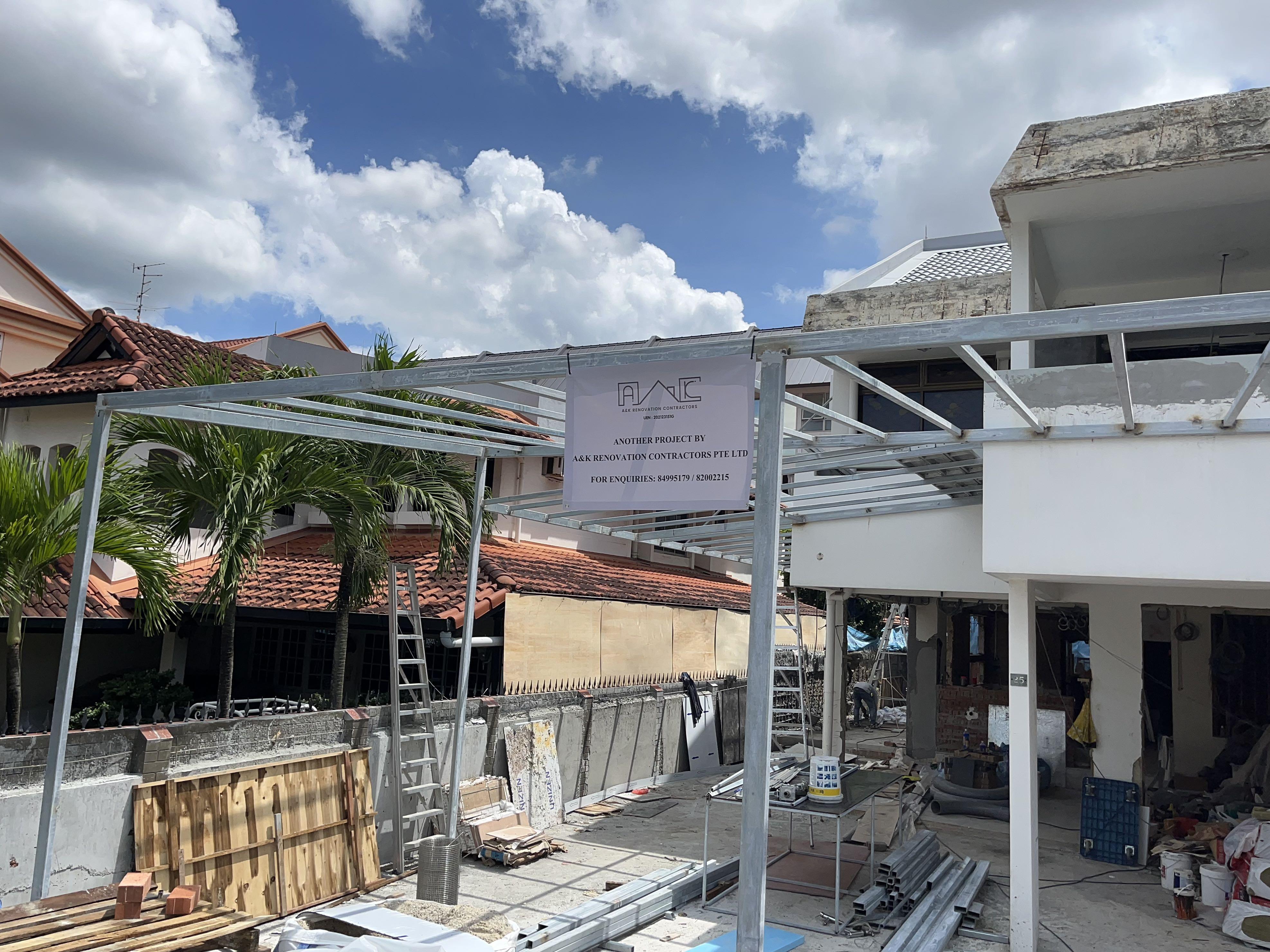 Aluminum composite panel roof /shelter /canopy Trellis, Home Services ...