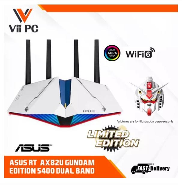 ASUS RT-AX82U GUNDAM EDITION 5400 Dual Band + WiFi 6 Gaming Router ...