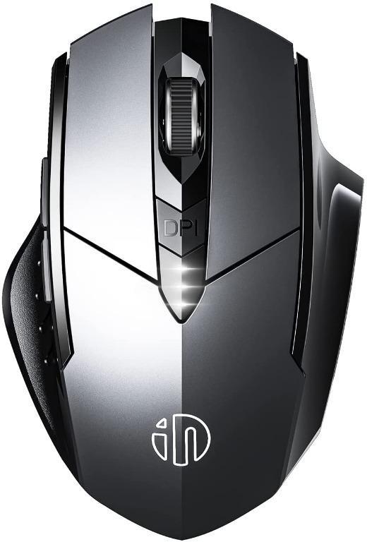 Bluetooth Mouse [Upgraded: Battery Level Visible], Inphic Rechargeable ...