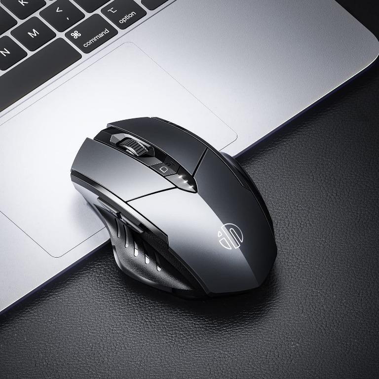 Bluetooth Mouse [Upgraded: Battery Level Visible], Inphic Rechargeable Wireless Mouse Multi ...