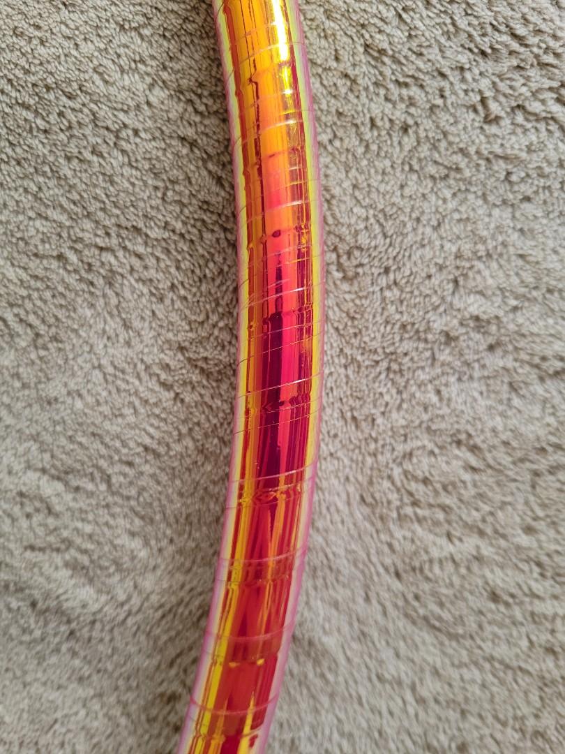 Chacott Rhythmic Gymnastics hoop 75 cm, taped with Pastorelli Red Lava ...