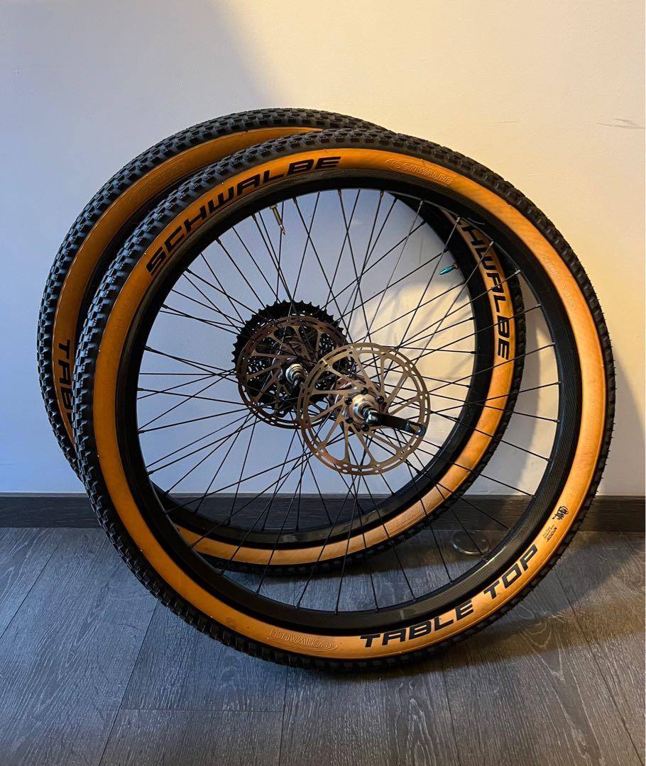 Chris king pewter carbon rims 26’ mtb wheel set, Sports Equipment ...